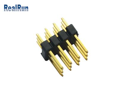 China PA6T 2.54mm Pitch Solder Header Connector 3*4 12 Pin 180° DIP for sale