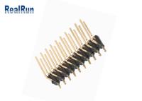 China DC500V Dual Layer SMD Pin Header Right Angle Brass PA6T PBT for sale
