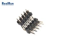 China PA6T PBT LCP Brass Pin Header 10P DC500V Two Row Header Connector for sale