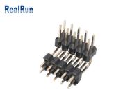 China PA6T PBT LCP Brass Pin Header 10P DC500V Two Row Header Connector for sale