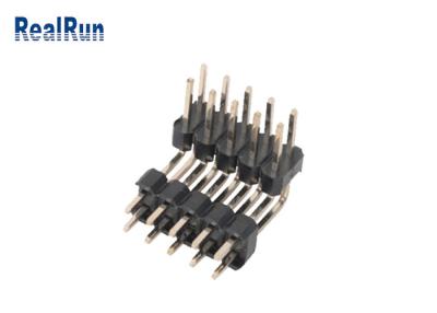 China PA6T PBT LCP Brass Pin Header 10P DC500V Two Row Header Connector for sale