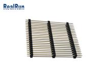 China PBT LCP PA6T 40P Dual Row Pin Header Straight Three Plastic Au 3U