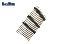 China PBT LCP PA6T 40P Dual Row Pin Header Straight Three Plastic Au 3U