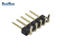 China 3A 5P PA6T PBT LCP SMT Pin Header 2.54mm Single Row Right Angle UL94V-0 for sale