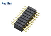 China 2.0mm LCP PBT PA6T Round Pin Header Dip Connector 16P Double Row PPS for sale
