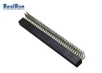 China Brass CuZn38Pb Round Pin Female Header 70P Right Angle PA6T PPS for sale