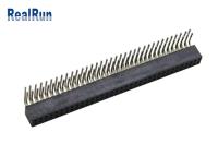 China Brass CuZn38Pb Round Pin Female Header 70P Right Angle PA6T PPS for sale