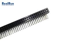 China Brass CuZn38Pb Round Pin Female Header 70P Right Angle PA6T PPS for sale