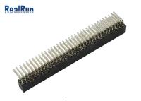 China Brass CuZn38Pb Round Pin Female Header 70P Right Angle PA6T PPS for sale