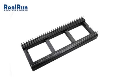 China PCB 64P 1.778mm Ic Text Socket Connector DIP PBT UL94V-0 Phosphor Bronze for sale