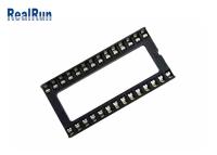 China 28P PA6T UL94V-0 Square Pin Header 2.54mm Dip 15.24 Row for sale