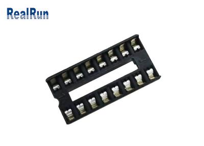 China 2×8P DIP Row PBT Insulator IC Socket PA6T UL94V-0 PCB Motherboard Connector for sale