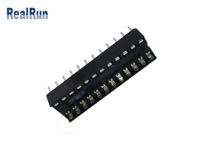 China 1000VAC 2.54mm IC Socket Connector 24P Header Square Holes PBT UL94V-0 for sale