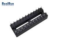 China 1000VAC 2.54mm IC Socket Connector 24P Header Square Holes PBT UL94V-0 for sale