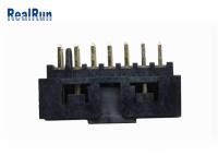 China PBT  H6.4 30% GF Double Row Box Header UL94V-0 14P IDC Socket Brass for sale