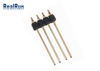 China PA6T Brass PBT LCP Press Fit Pcb Pin Header 2.54mm Straight DIP Male Header Connector for sale