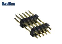 China 0.75A PBT Pin Header Connecto UL94V-0 Brass Double Row 2.54mm SGS for sale