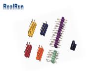 China Colored PA6T Brass Pin Header Connector 500VAC/ Min Double Row for sale