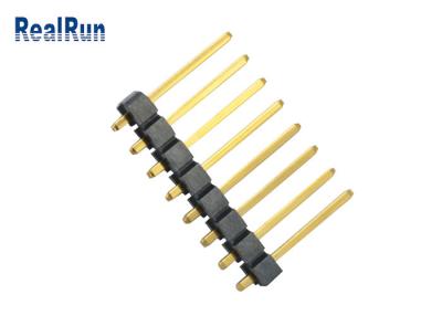 China Brass LCP Single Row Header Connector UL94V-0 7A PA6T Gold Plated for sale