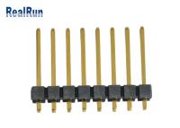 China Brass LCP Single Row Header Connector UL94V-0 7A PA6T Gold Plated for sale