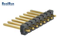 China Brass LCP Single Row Header Connector UL94V-0 7A PA6T Gold Plated for sale