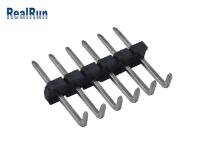 China ISO9001 UL94V-0 Right Angle Header Connector Single Row 6 Pin 1000M Ohm for sale