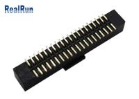 China LCP Brass PA6T Header Idc Connector Male 40 Pin SMD Pin Box DC2A With Cap for sale