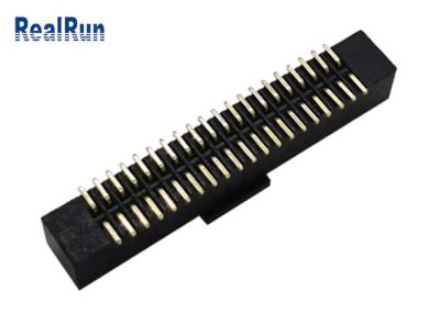 China LCP Brass PA6T Header Idc Connector Male 40 Pin SMD Pin Box DC2A With Cap for sale