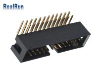 China Brass PA6T Box Header Connector UL94V-0 PBT R/A 24 Pin DC3A LCP for sale