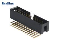 China Brass PA6T Box Header Connector UL94V-0 PBT R/A 24 Pin DC3A LCP for sale