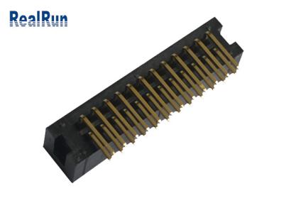 China Brass PA6T Box Header Connector UL94V-0 PBT R/A 24 Pin DC3A LCP for sale