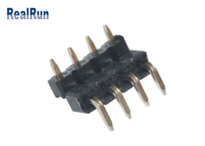 China LCP Fiber Male Header Connector PA6T Solder Black Brass Double Plastic for sale