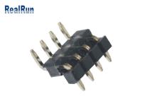 China LCP Fiber Male Header Connector PA6T Solder Black Brass Double Plastic for sale