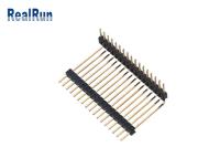 China LCP PA6T PCB Plastic Header Connector Right Angle Single Row SGS for sale