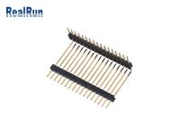 China LCP PA6T PCB Plastic Header Connector Right Angle Single Row SGS for sale