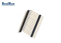 China LCP PA6T PCB Plastic Header Connector Right Angle Single Row SGS for sale