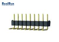 China 9P Plastic 90 Degree PCB Header Connector Brass PBT Au Over Ni for sale