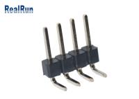 China Machined Breakaway PCB Male Connector PA6T PBT LCP Right Angle Pin Header for sale