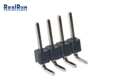 China Machined Breakaway PCB Male Connector PA6T PBT LCP Right Angle Pin Header for sale