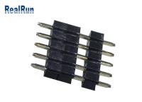 China 5P Brass Plastic THT Pcb Solder Connector Straight Dip Pin Header PBT LCP for sale
