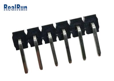 China Black 7A LCP Brass Pcb Header Connector 90 Degree Bend PA6T Insulator for sale