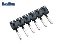 China Black 7A LCP Brass Pcb Header Connector 90 Degree Bend PA6T Insulator for sale