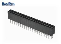 China SGS Brass 500VAC Press Fit Female Header Connector 3.0A Dip Double Row 2*20P for sale