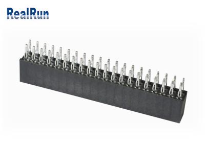 China SGS Brass 500VAC Press Fit Female Header Connector 3.0A Dip Double Row 2*20P for sale