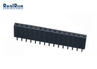 China PA6T Dip PCB Female Header Connector 15P 2.54mm Pitch Straight For VCD for sale