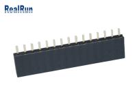China PA6T Dip PCB Female Header Connector 15P 2.54mm Pitch Straight For VCD for sale