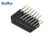 China PA6T Female Header Connector LCP Brass Single Row Right Angle 1×7P for sale