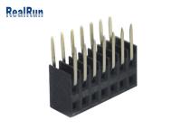 China PA6T Female Header Connector LCP Brass Single Row Right Angle 1×7P for sale