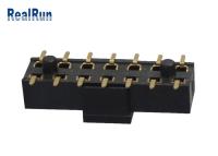 China Brass PA6T  Female Header Connector  2×7 SMT H3.5 500VAC With Post Cap for sale