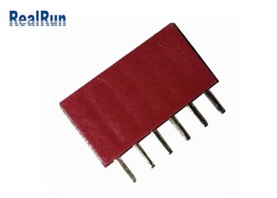 China PA6T PBT Female Header Connector DC500V 1×6P Dip LCP Brass for sale